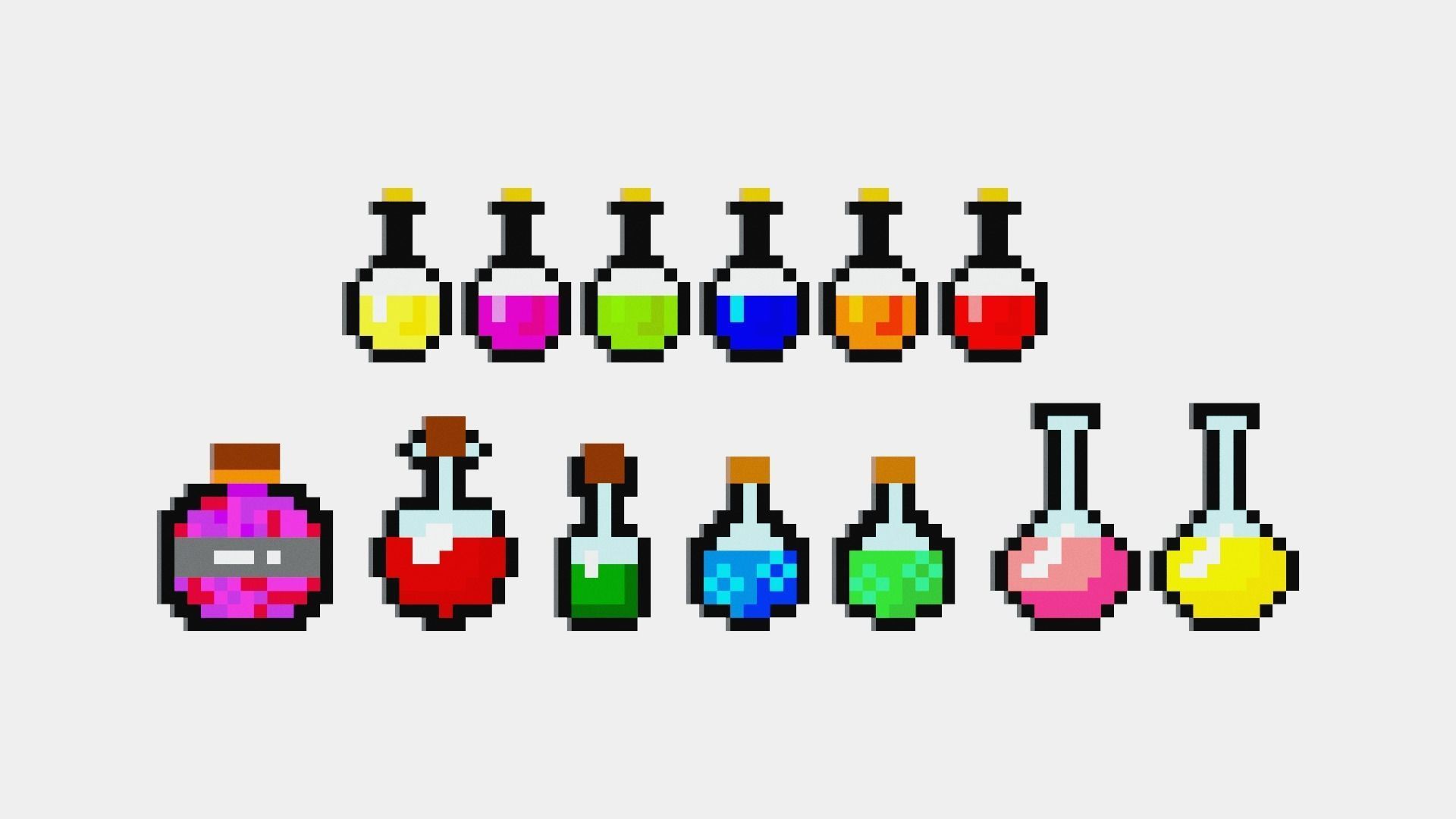 3D model Pixel Potion Pack VR / AR / low-poly | CGTrader