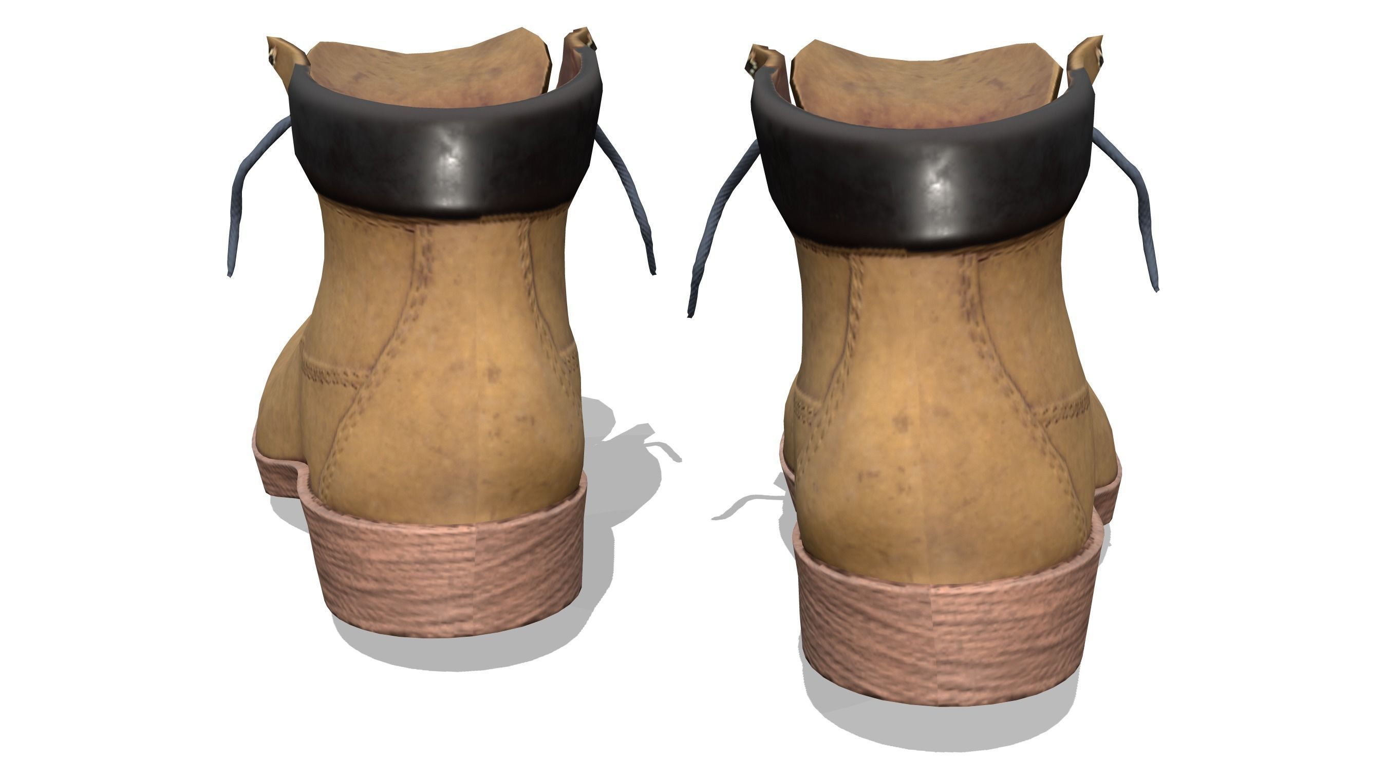 3D model Brown Female Rapper Combat Boots VR / AR / low-poly | CGTrader