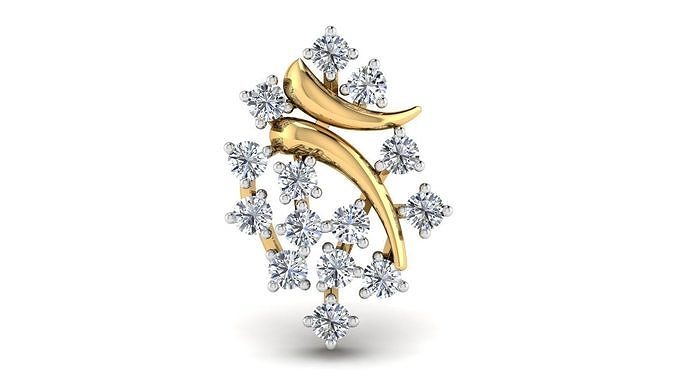 star sparkle earring 3D model 3D printable | CGTrader