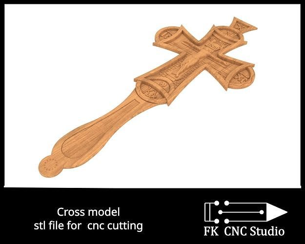 Cross 3d model - for cnc carving 3D model 3D printable | CGTrader