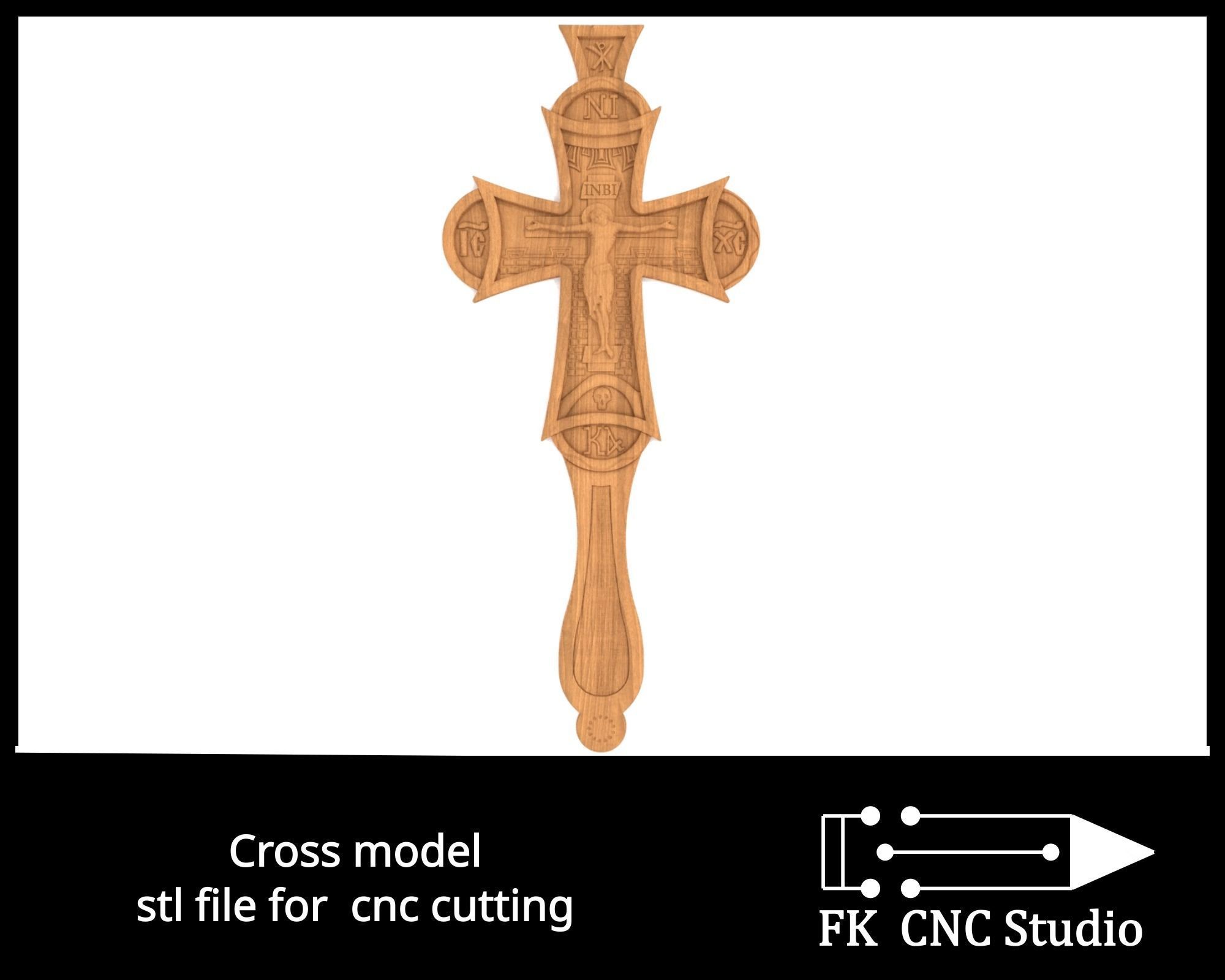 Cross 3d model - for cnc carving 3D model 3D printable | CGTrader