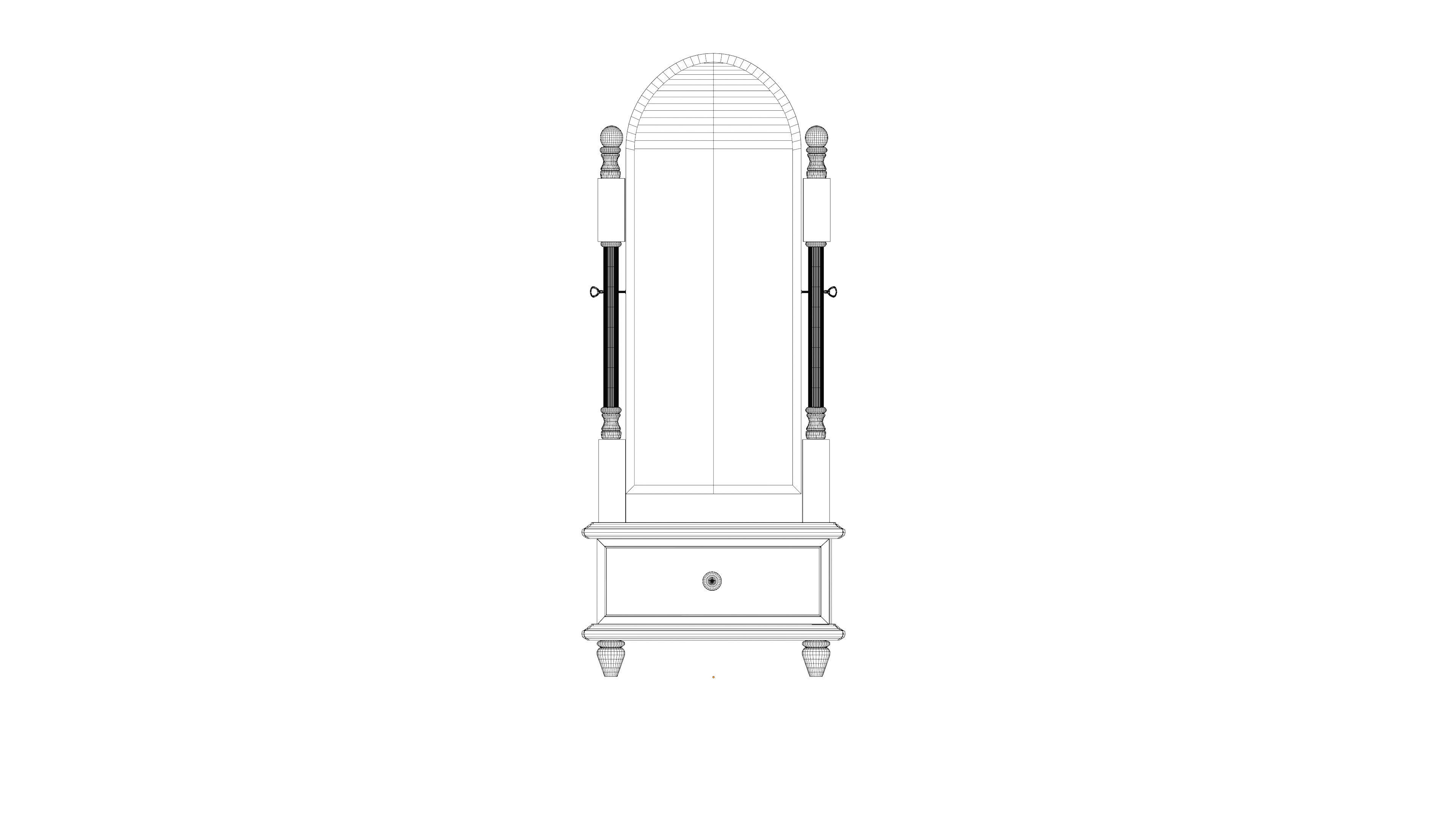 3D model Standing dressing Mirror VR / AR / low-poly | CGTrader