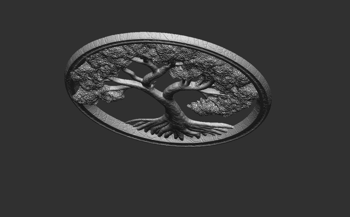 Tree Bas Relief 3D model for cnc 3d printing 3D model 3D printable ...