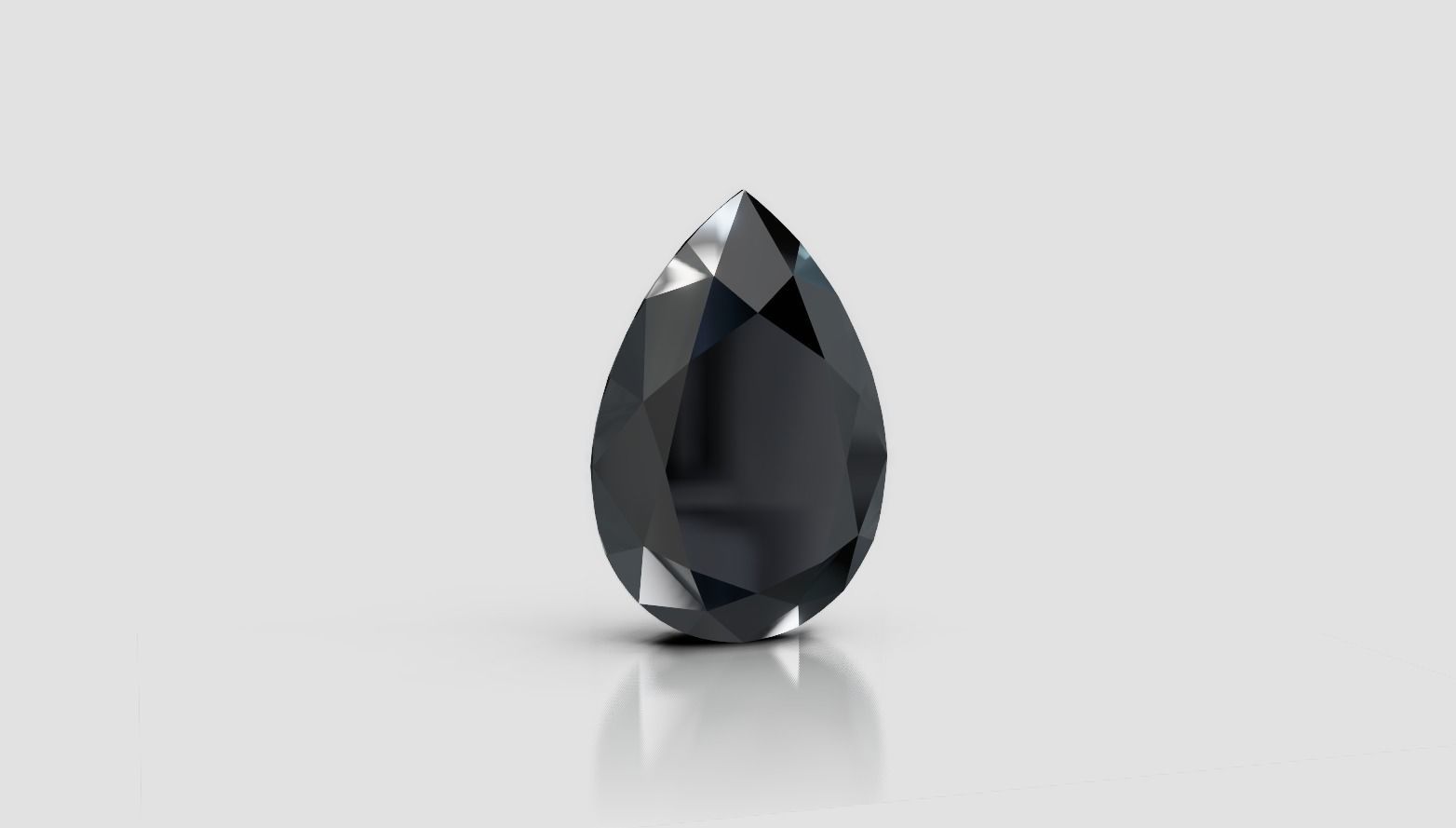 3D model Pear cut gemstone with all colors render VR / AR / low-poly ...