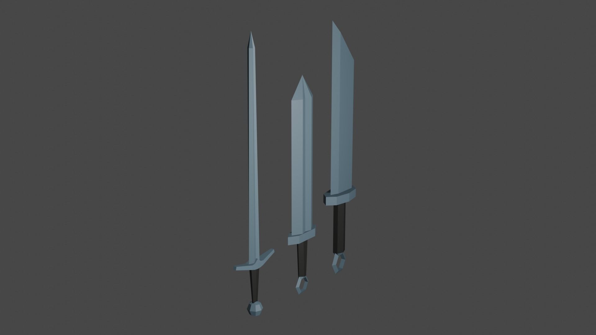 3D model Medieval Swords Low Poly VR / AR / low-poly | CGTrader