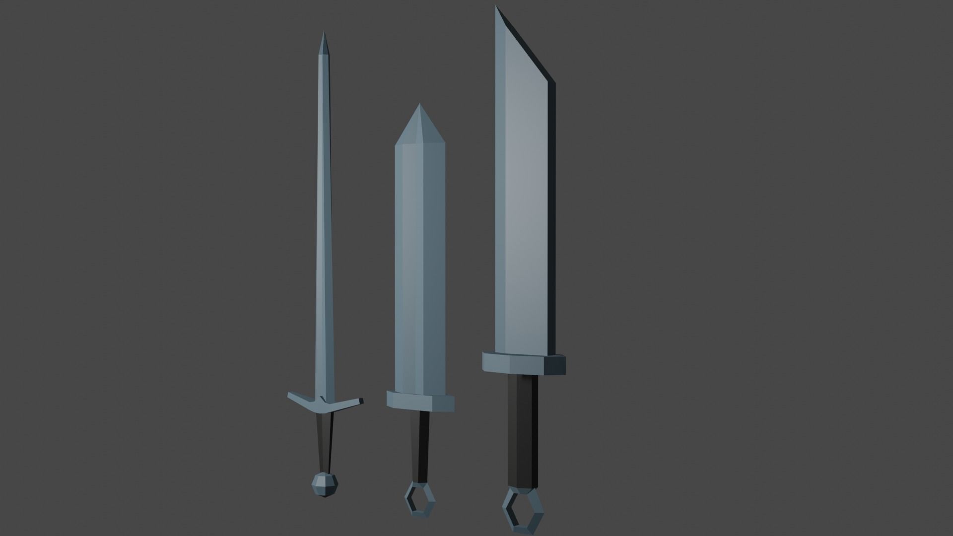 3D model Medieval Swords Low Poly VR / AR / low-poly | CGTrader