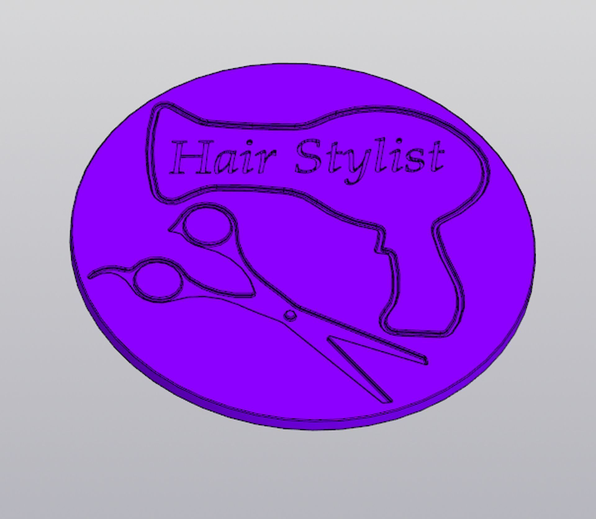 Cup coaster Hair Stylist 3D model 3D printable | CGTrader