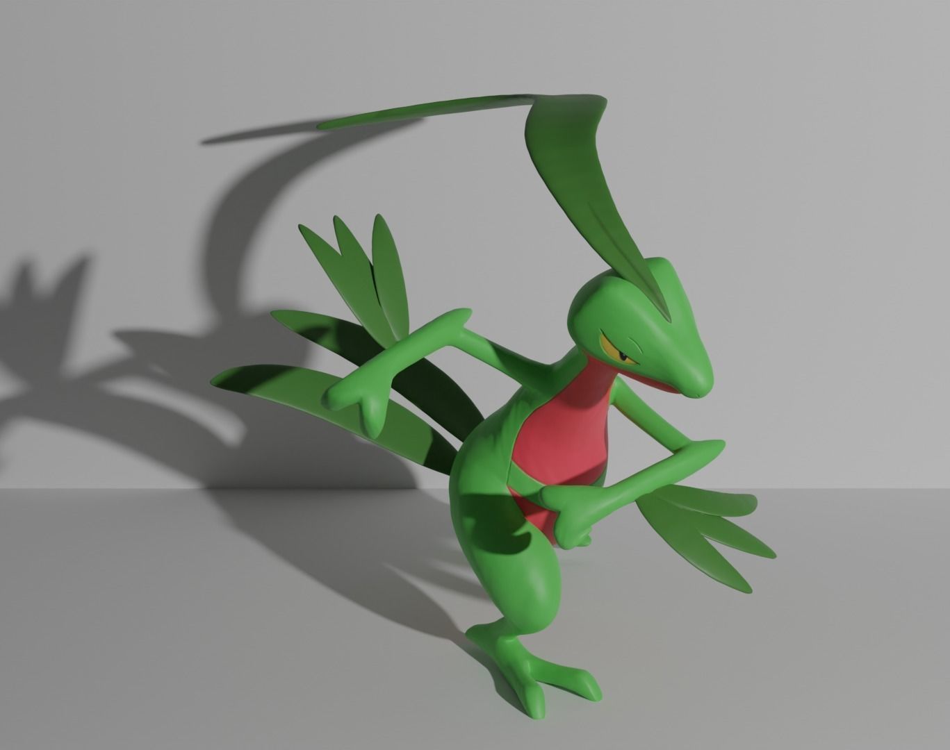 Treecko Grovyle Sceptile and Mega 3D print model 3D model 3D printable | CGTrader