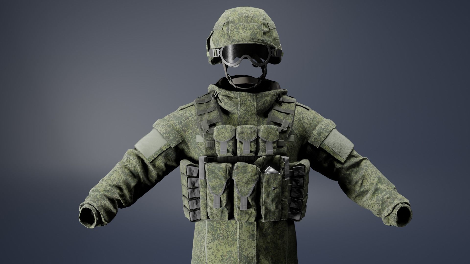 3D model Modern Russian Soldier Ratnik VR / AR / low-poly | CGTrader