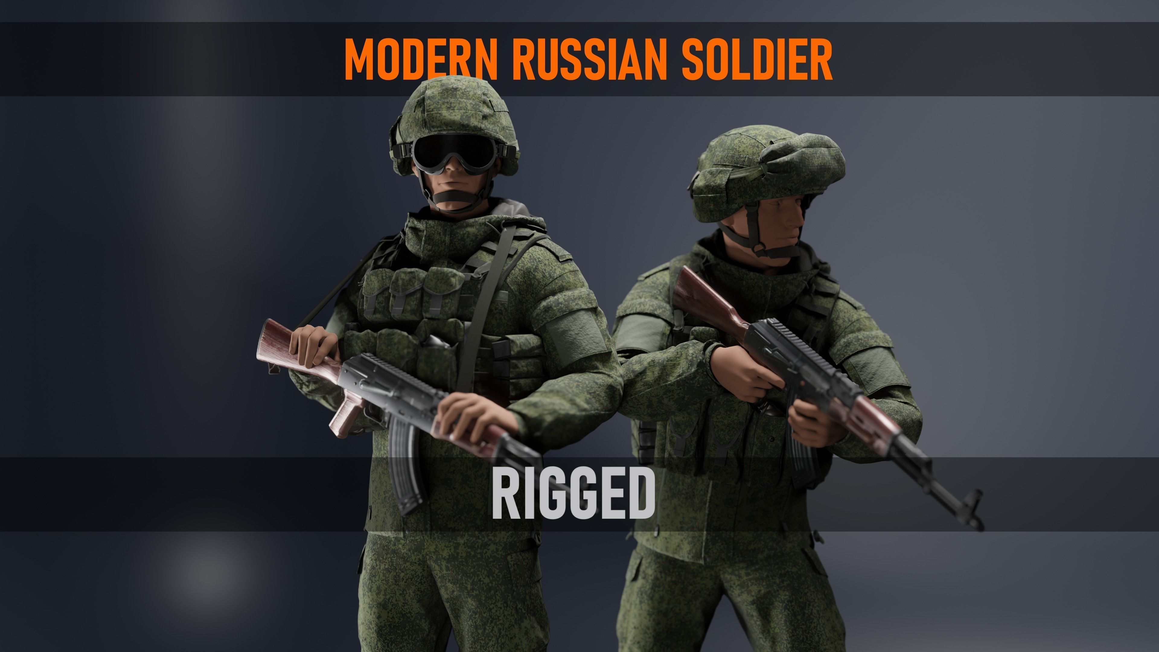 3D model Modern Russian Soldier Ratnik VR / AR / low-poly | CGTrader