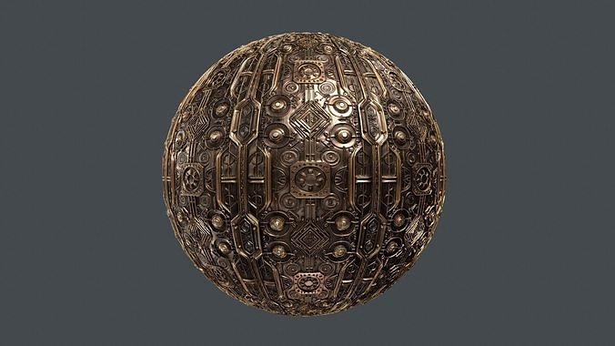 Steampunk Seamless PBR Texture 09 Texture | CGTrader