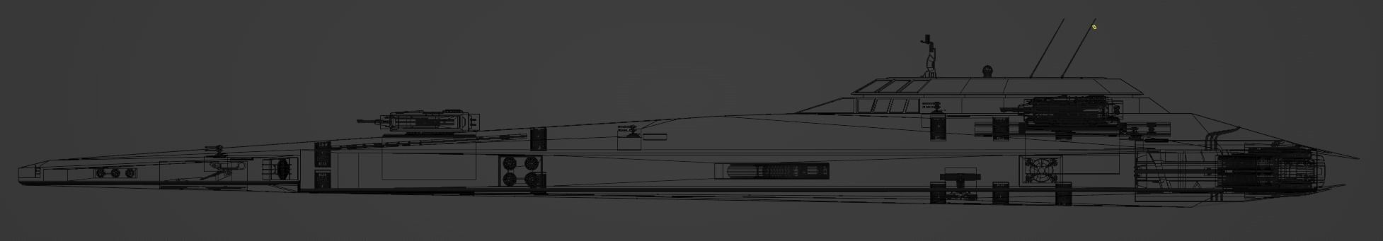 Heron-class Heavy Interceptor Frigate 3D model animated | CGTrader