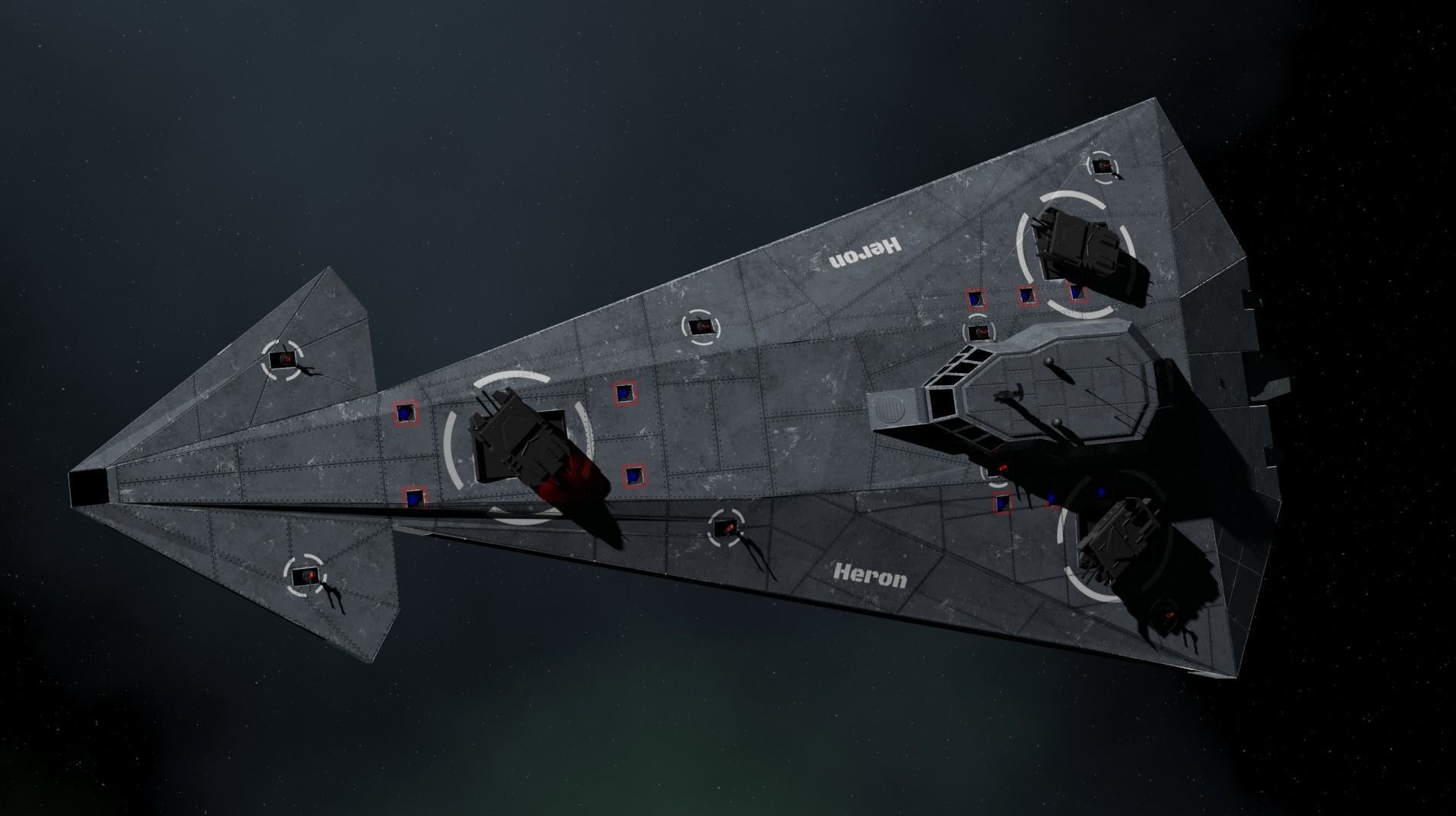 Heron-class Heavy Interceptor Frigate 3D model animated | CGTrader