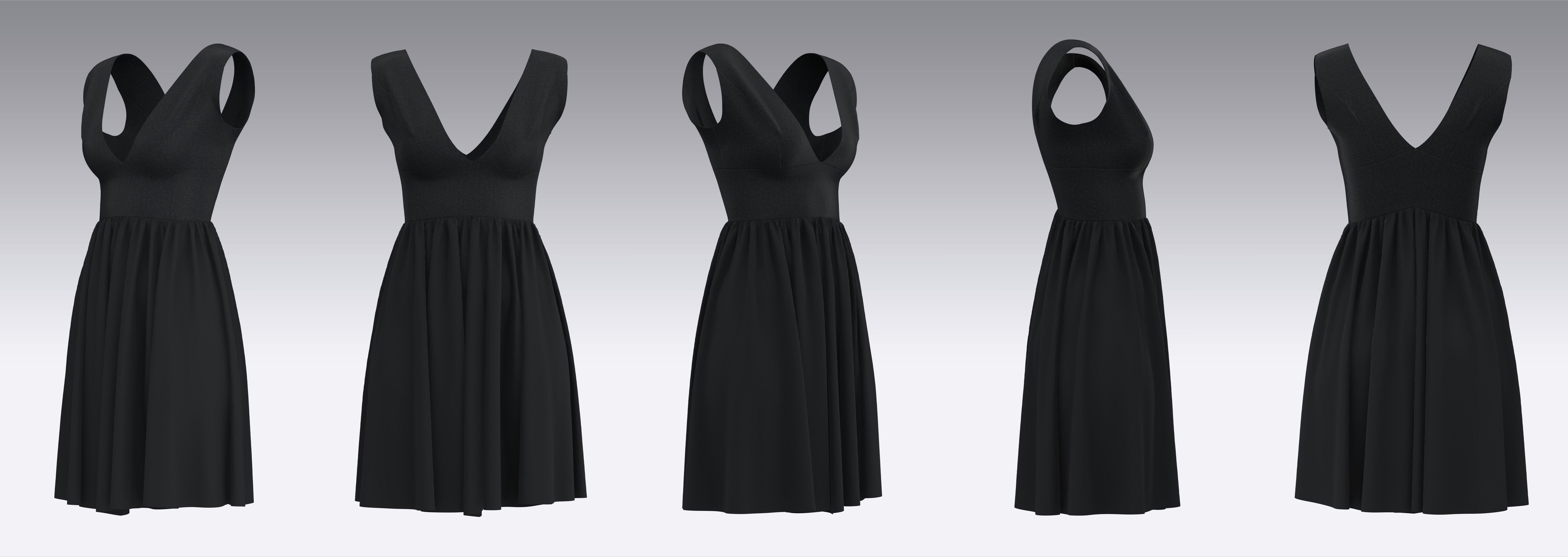 Dress Outfits MD CLO 3D ZPRJ ZPAC project files 3D model | CGTrader