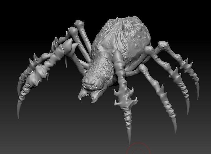 Free High Poly Giant Spider - The Demon Face - Ngchipv free 3D model ...