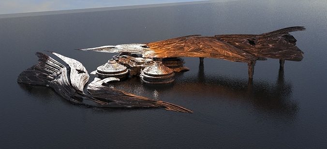 Ocean alien base rig 1 3D model | CGTrader