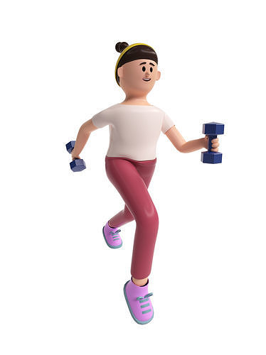 C4D model - sports and fitness figures 3D model | CGTrader
