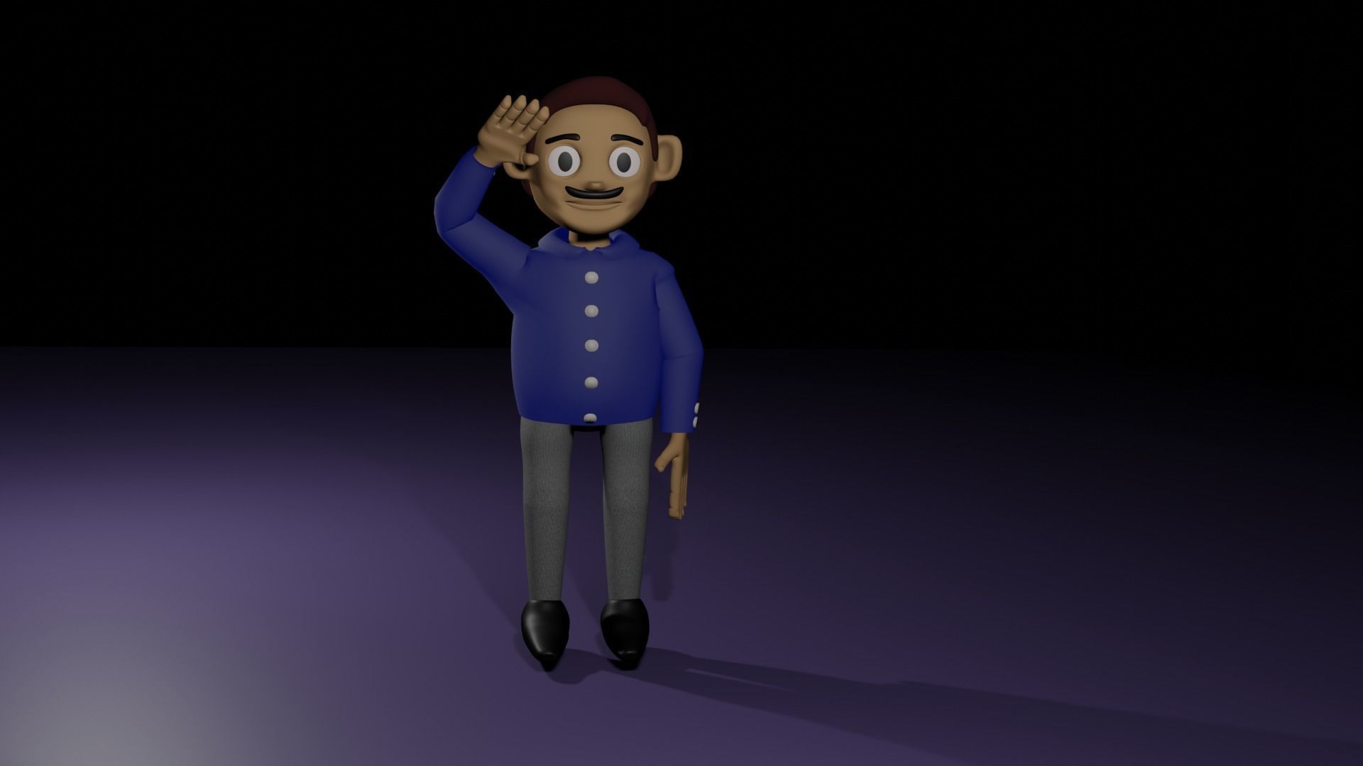3D CARTOON CHARACTER OF MAN WITH SIMPLE ARMATURE 3D model animated ...