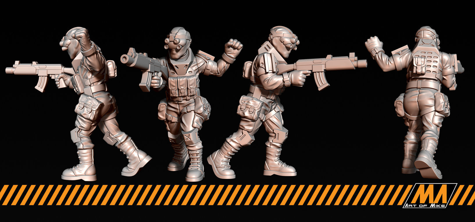 Militia 3D model 3D printable | CGTrader