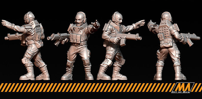 Militia 3D model 3D printable | CGTrader