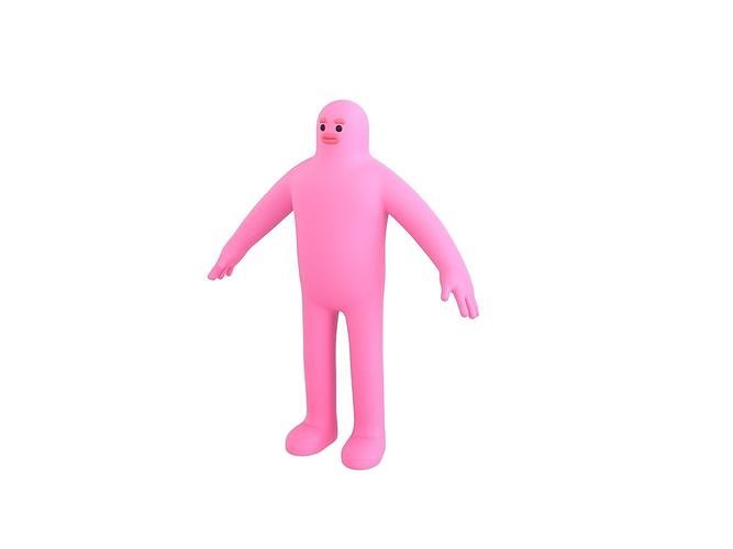 Character218 Pink Man 3D model | CGTrader