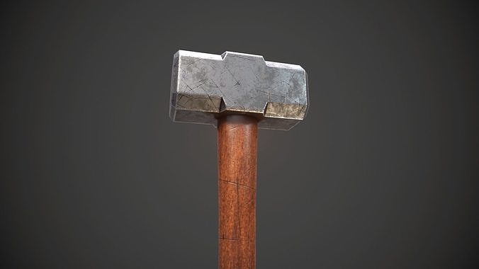 3D model Sledge Hammer Lowpoly 3D model with PBR VR / AR / low-poly ...