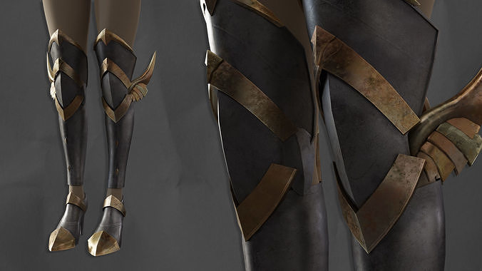 3D model Leg Armor game asset VR / AR / low-poly | CGTrader