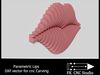 Parametric Lips wall art dxf file for cnc machining 3D model 3D ...