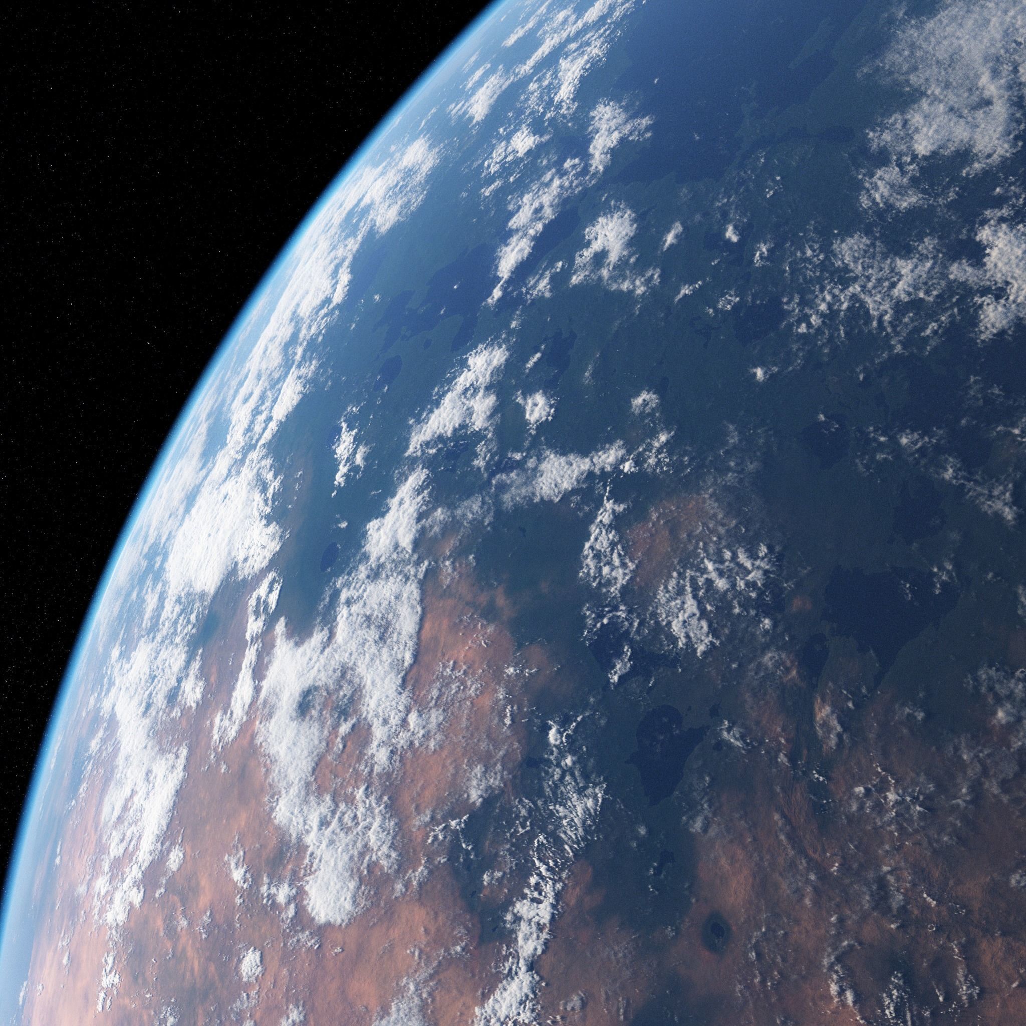 Procedural Habitable Planet Generator for Octane and C4D 3D model ...