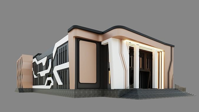 Theatre Building ID069 3D model | CGTrader