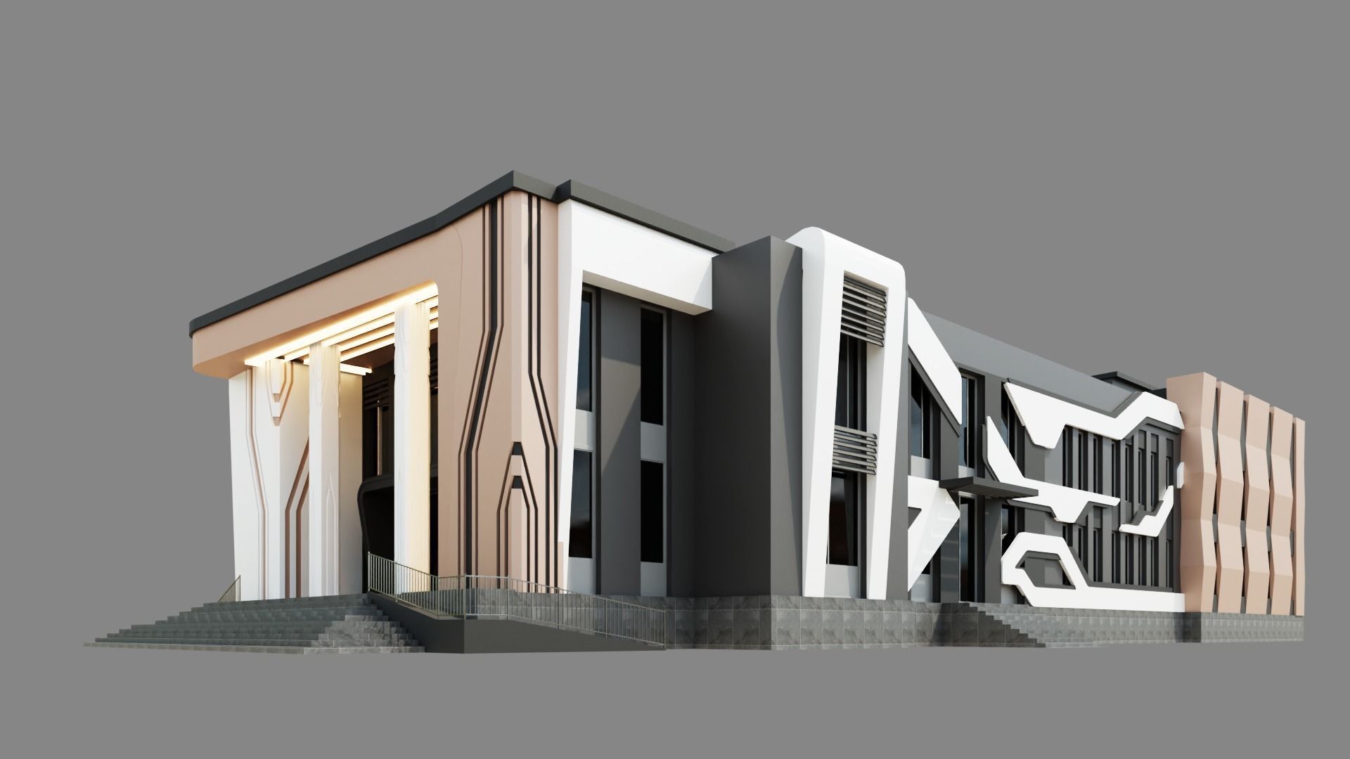 Theatre Building ID069 3D model | CGTrader