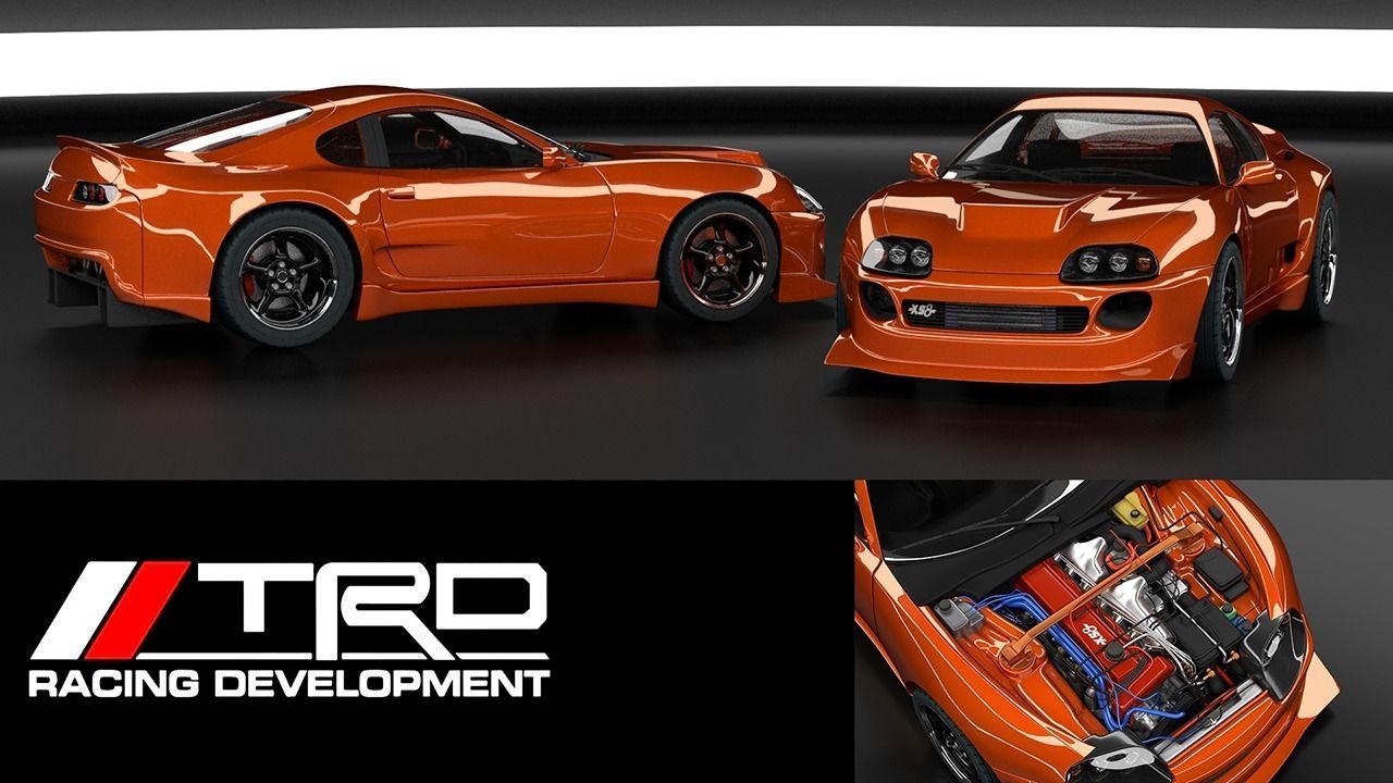 TOYOTA SUPRA free VR / AR / low-poly 3D model | CGTrader