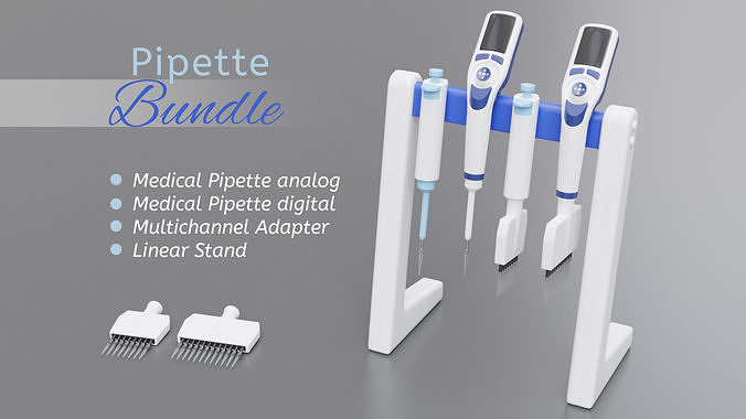 Pipette Bundle 3D model | CGTrader