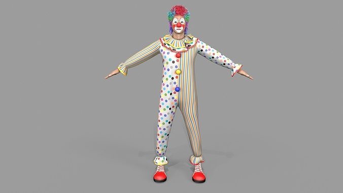clown 3D model animated rigged | CGTrader