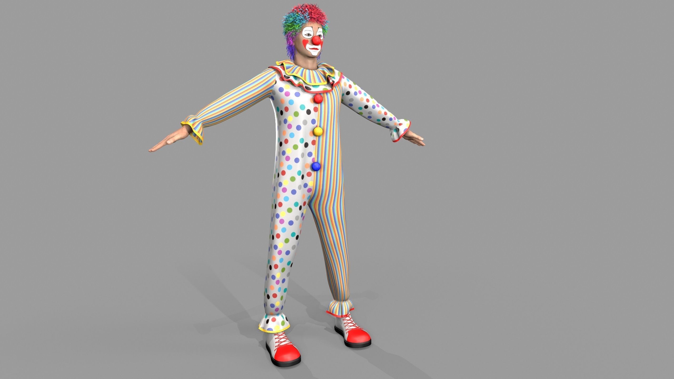clown 3D model animated rigged | CGTrader
