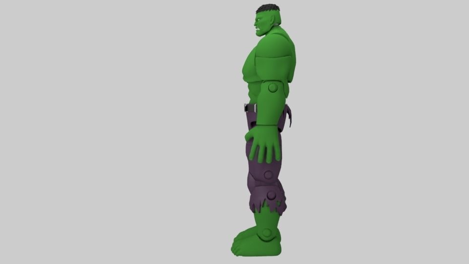 The Hulk Action Figure 3D model 3D printable | CGTrader