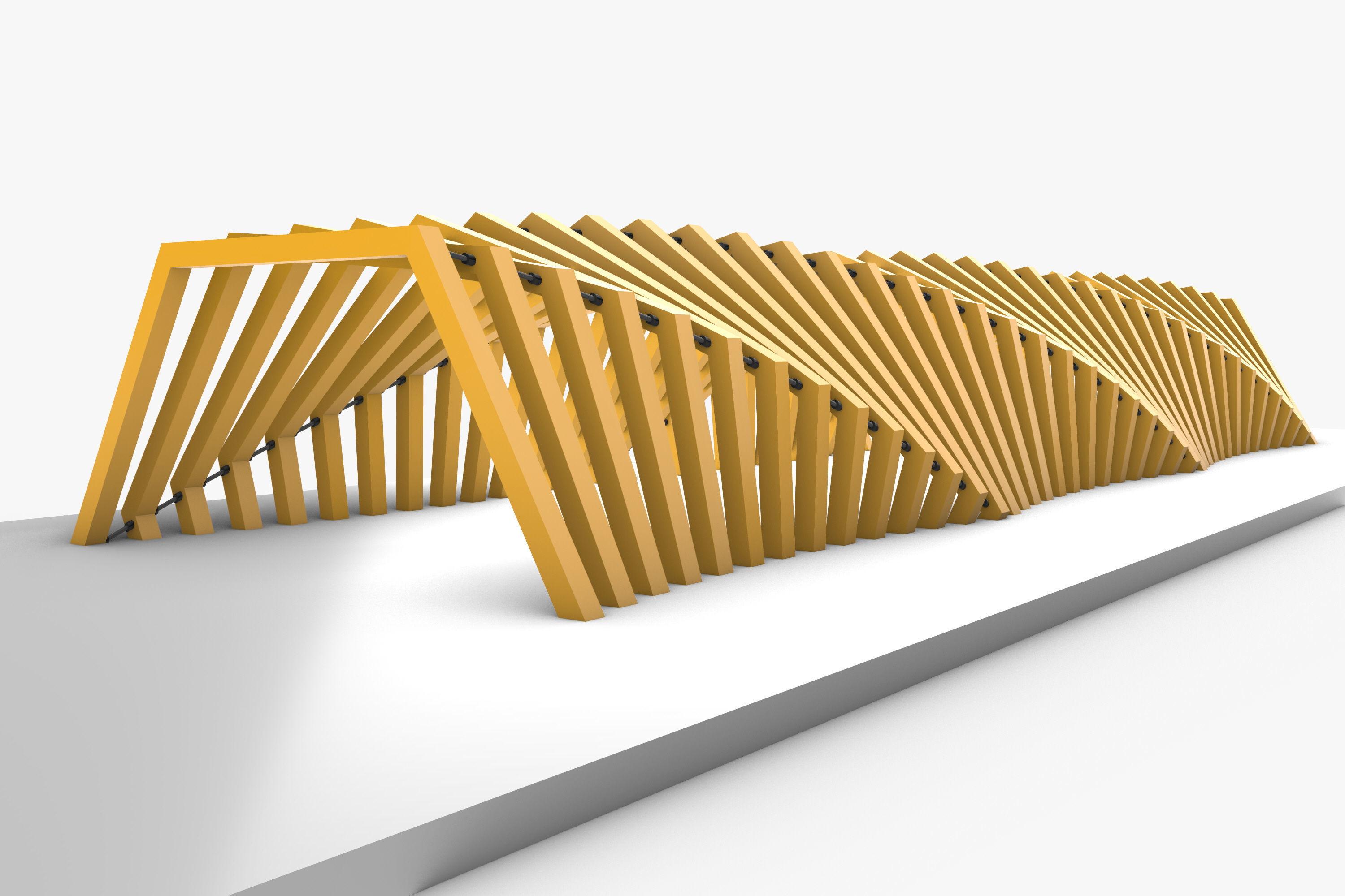 Twisted Tunnel Parametric Shading 3D model | CGTrader