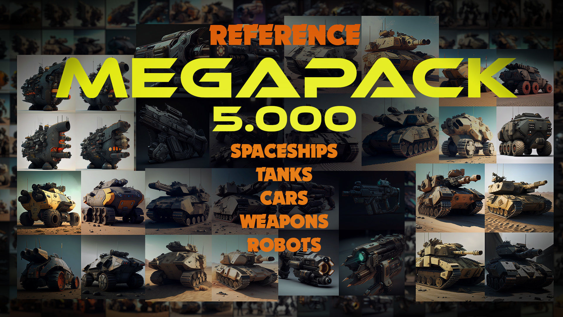 5 000 Spaceships Tanks Cars Weapons Robots references 3D model | CGTrader