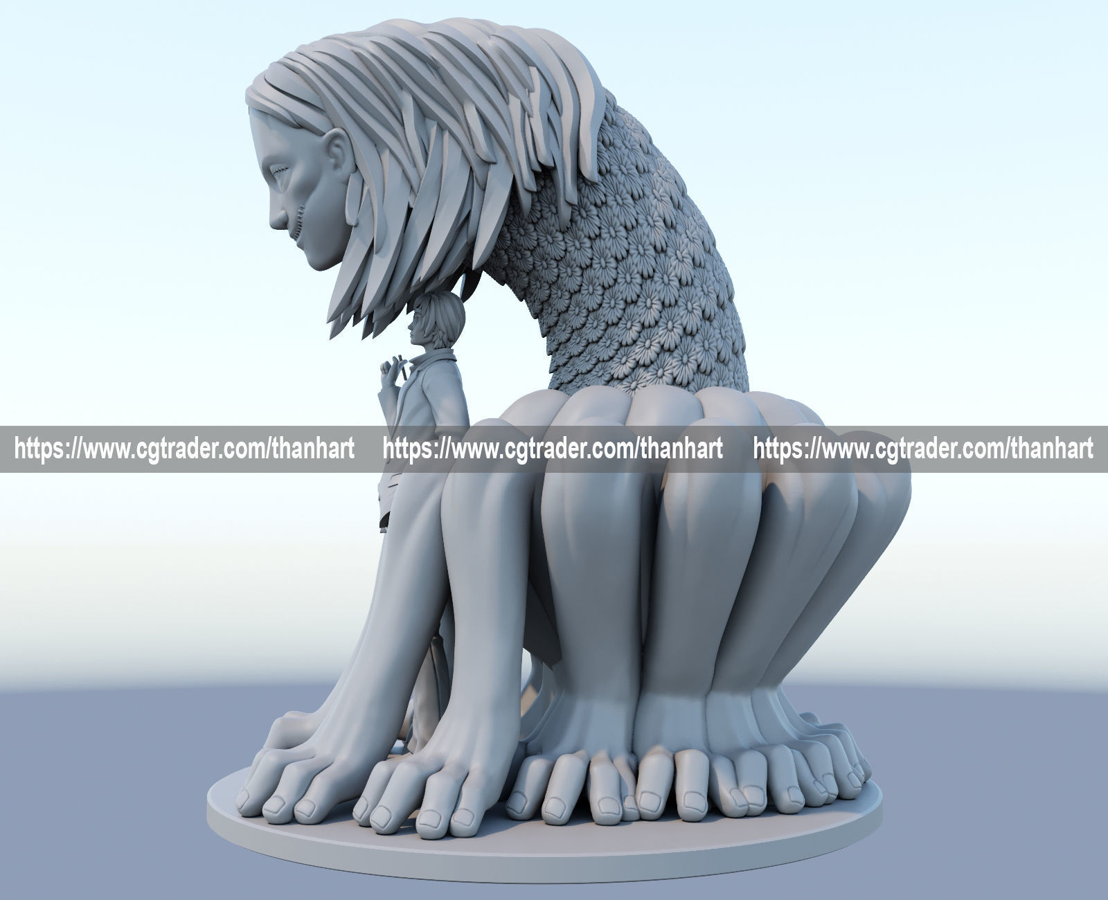 himeno and ghost devil 3d print model from chainsawman 3D model 3D ...