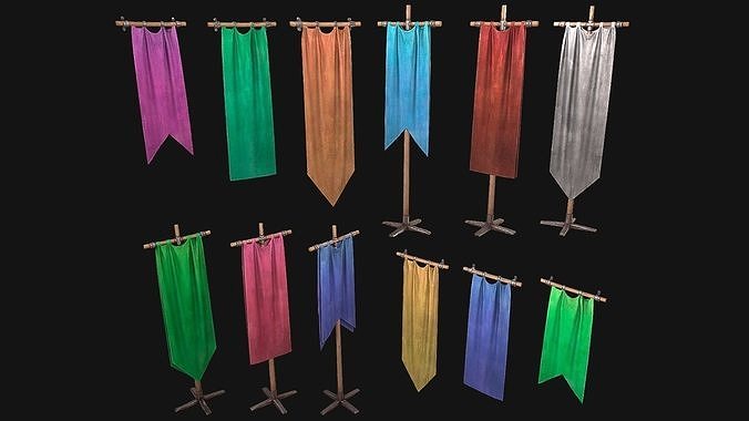 3D model Medieval Flag VR / AR / low-poly | CGTrader