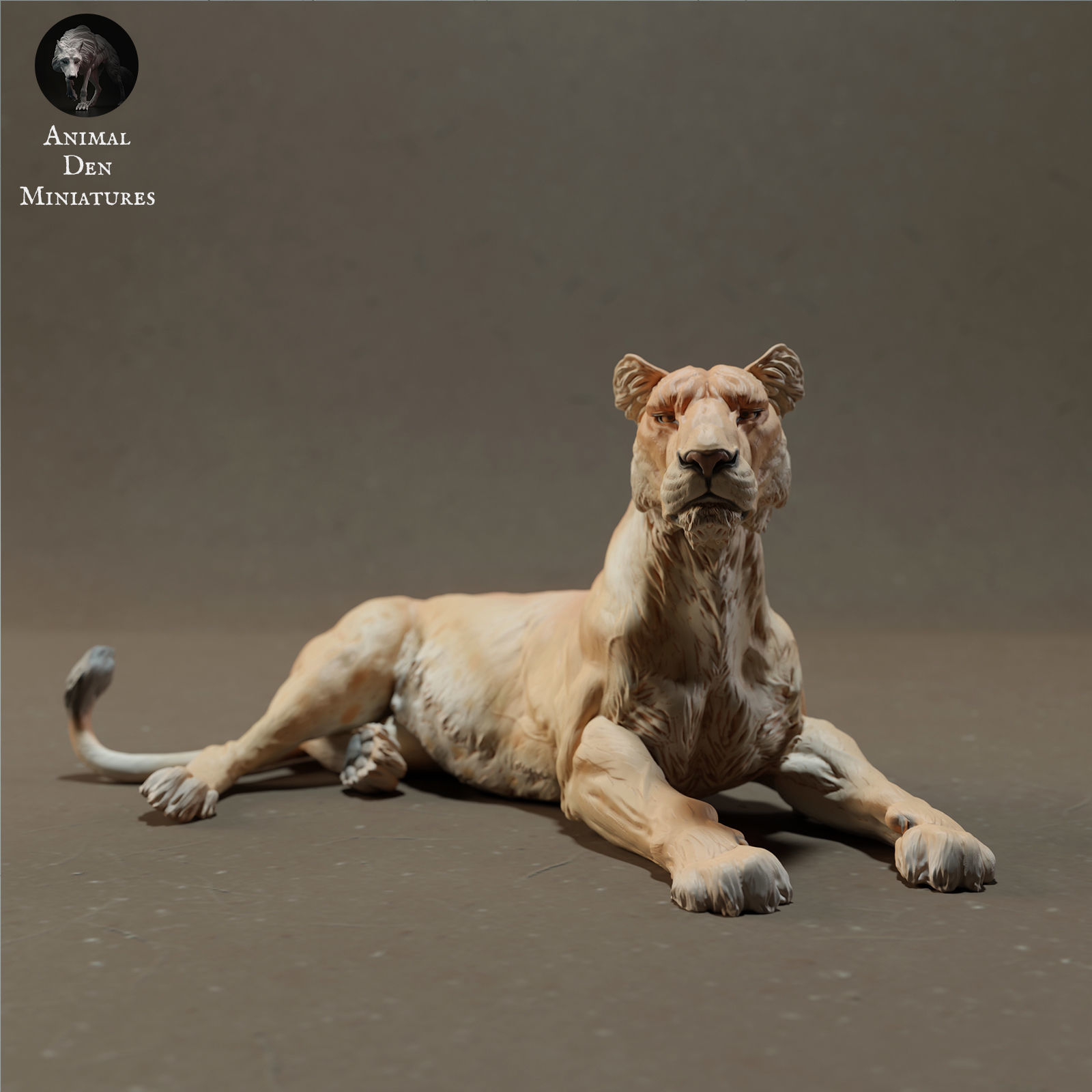 Lioness Lying 3D model 3D printable | CGTrader