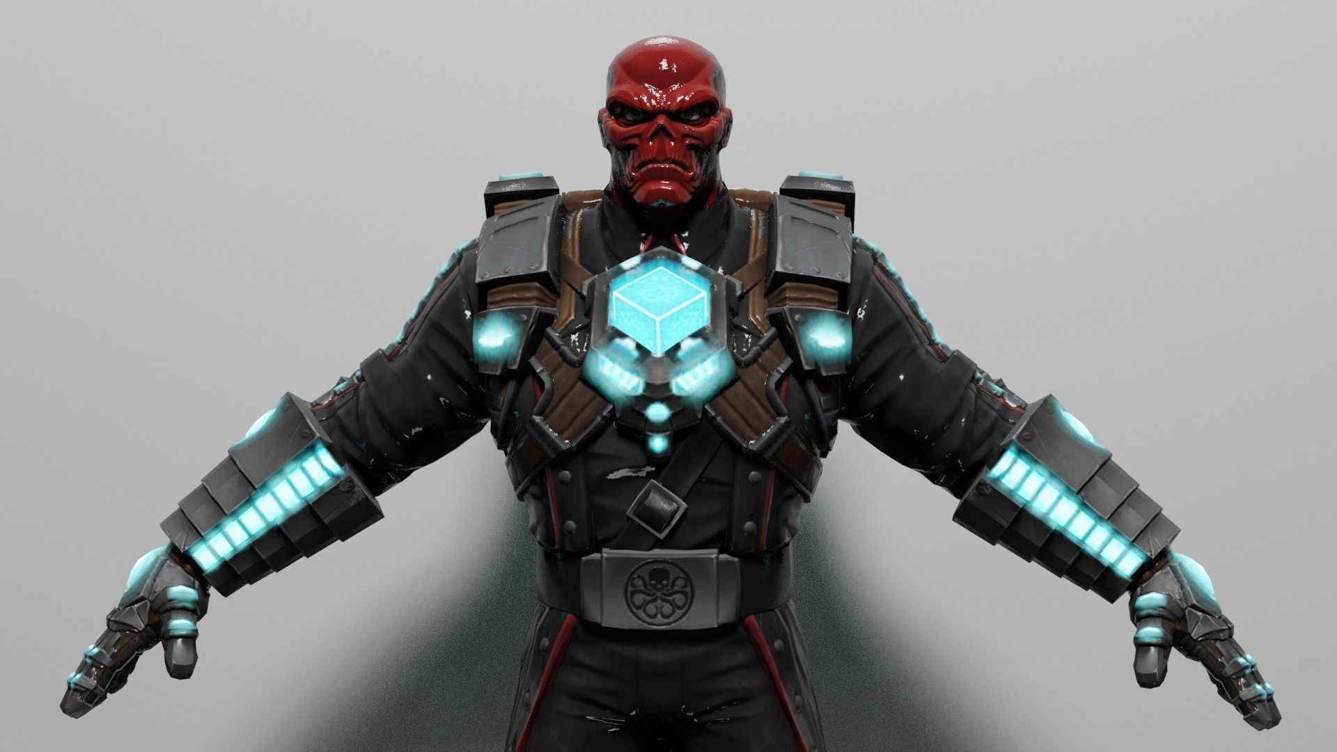 Red Skull 3D model rigged | CGTrader