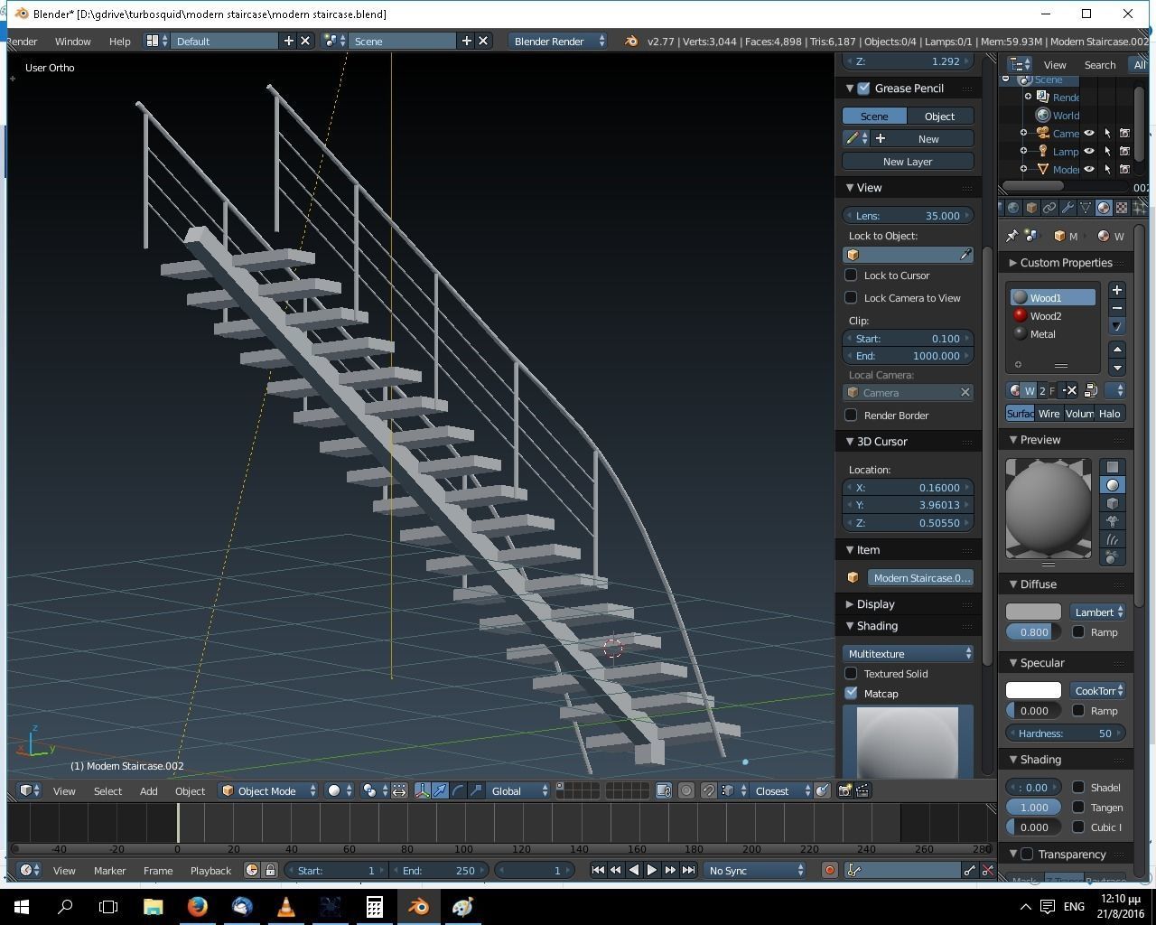 Staircase stairs free 3D model | CGTrader