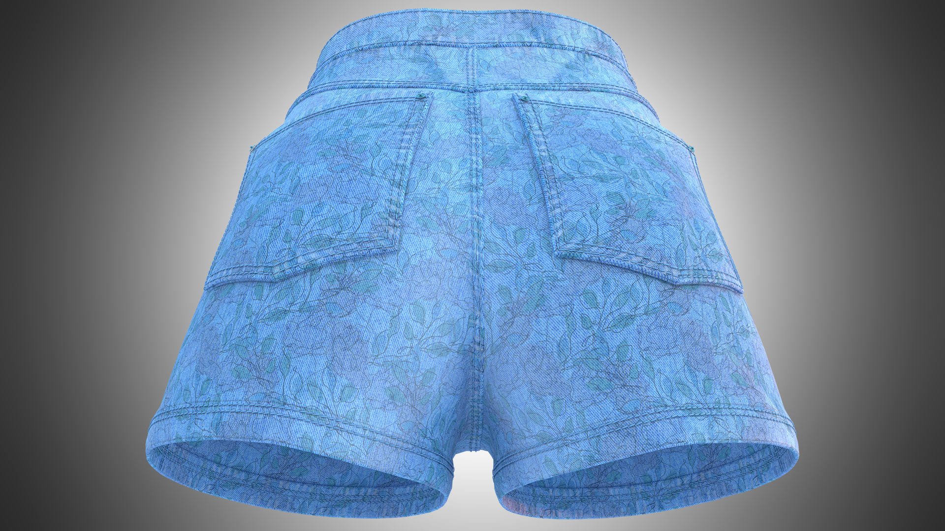Denim Shorts Fitted to Gen8 Body Mesh 3D model | CGTrader