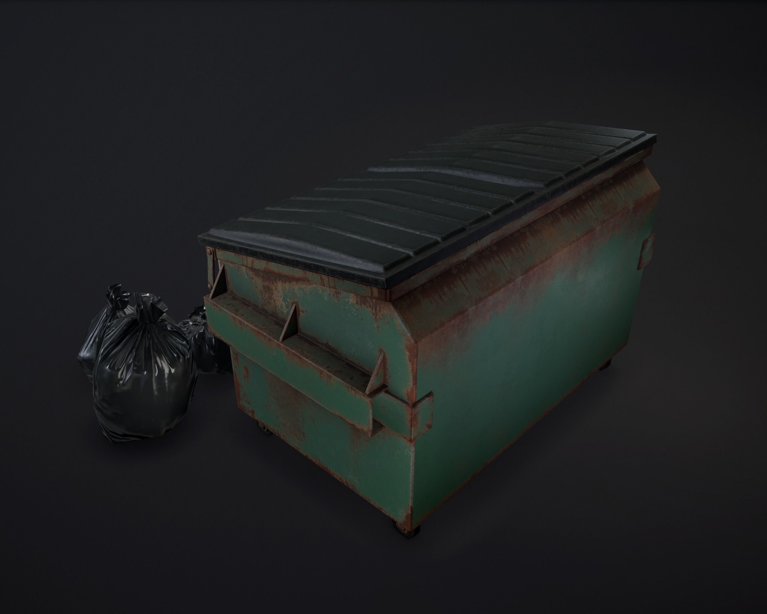 3D model Garbage bin and bags VR / AR / low-poly | CGTrader