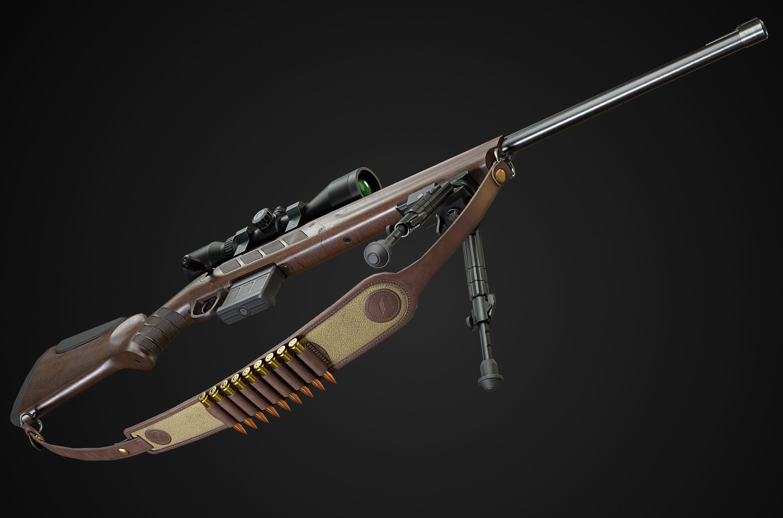 3D model Hunting Rifle GameReady v2 VR / AR / low-poly | CGTrader