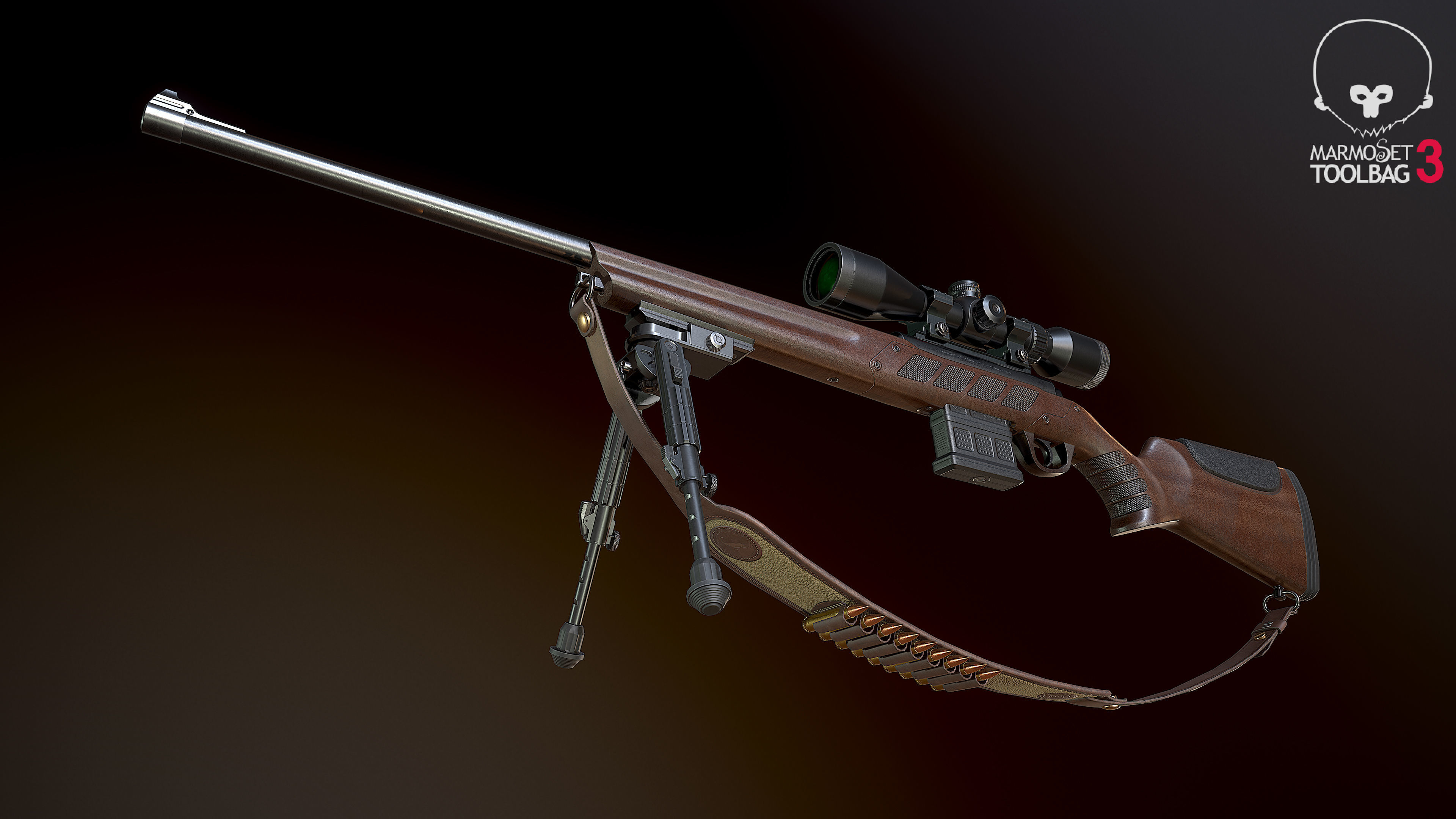 3D model Hunting Rifle GameReady v2 VR / AR / low-poly | CGTrader