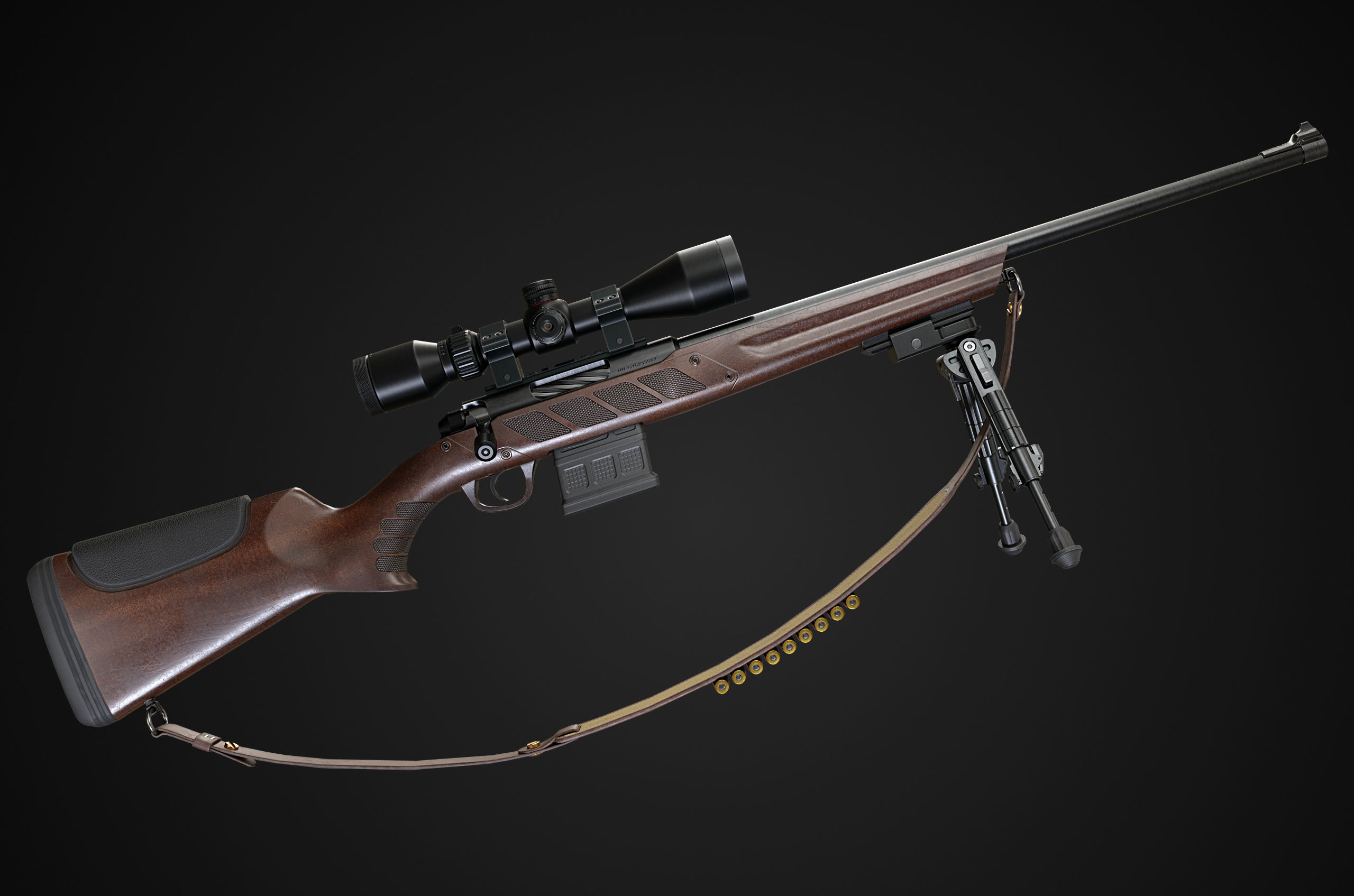 3D model Hunting Rifle GameReady v2 VR / AR / low-poly | CGTrader