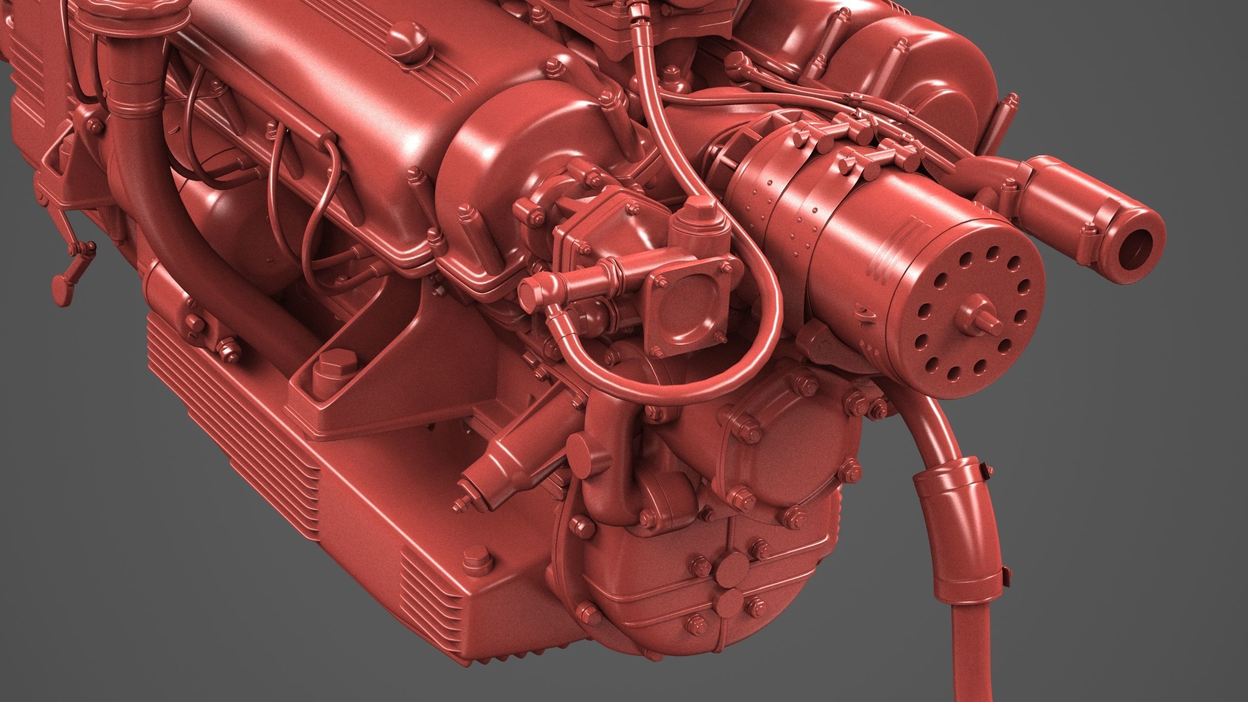 Ferrari 250 TR Engine - 3 liter - 2nd version 3D model | CGTrader