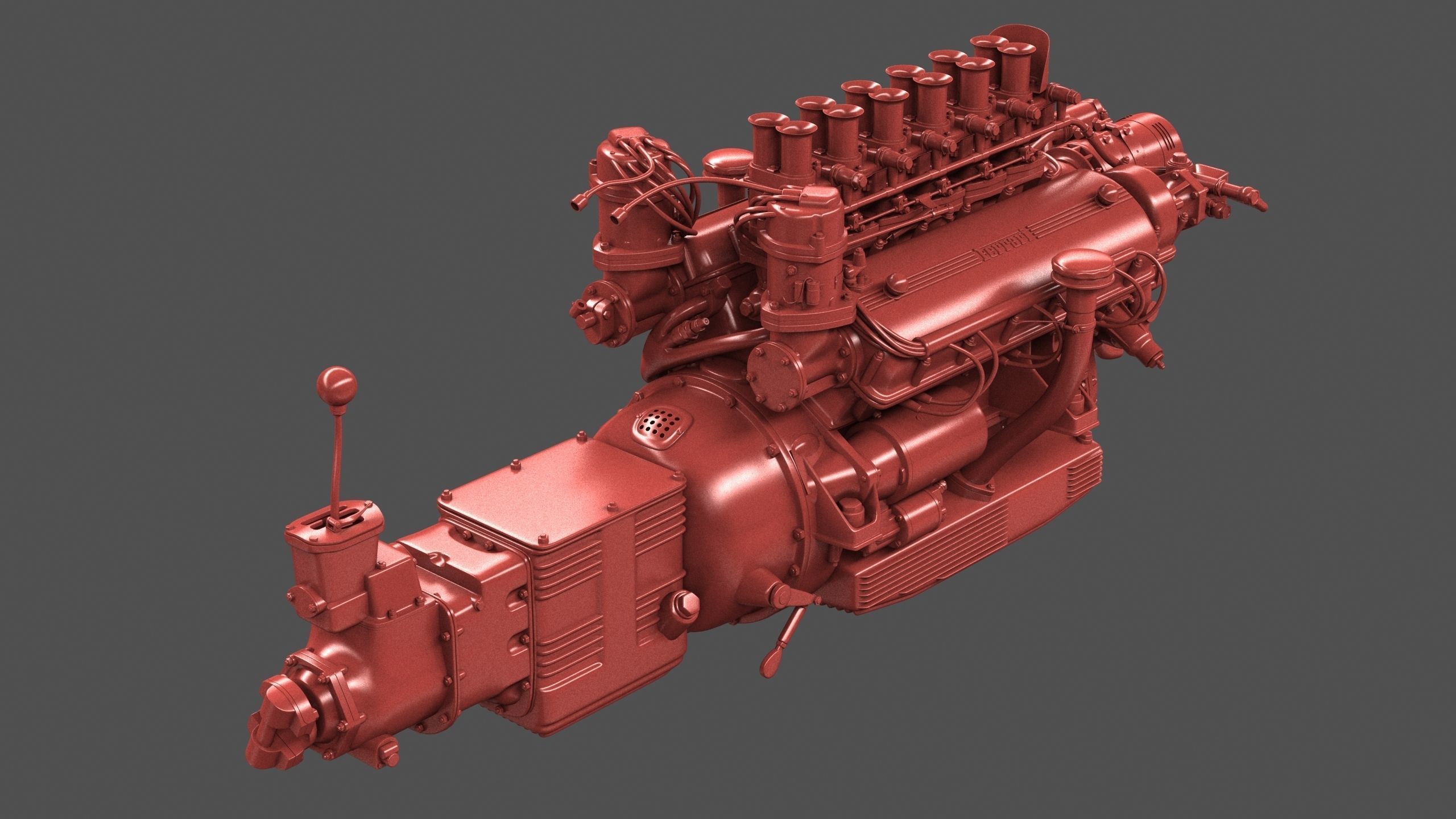Ferrari 250 TR Engine - 3 liter - 2nd version 3D model | CGTrader